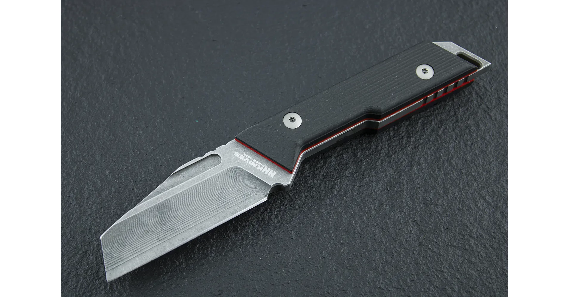 NN Knives Proto W NC Blade Fekete Richlite EDC Kés - Horgász, Vadász ...